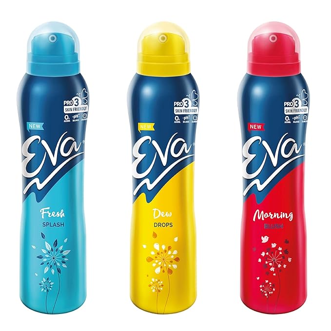 Eva Fresh Aqua Collection 125 ml Skin Friendly Deos (Pack of 3): Amazon ...