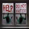 Amazon.com: Angmart 2PCS Halloween Giant Bloody Window Posters Window ...