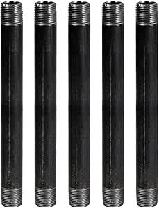 Supply Giant 1 Inch Black Pipe, Threaded One Inch Malleable Steel Pipes ...