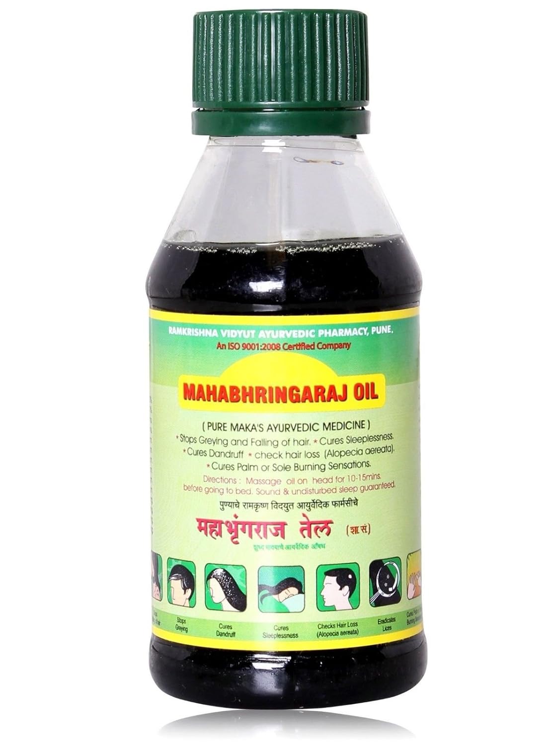 Amazon.com: MahaBhringaraj Ayurvedic Hair Oil By RamaKrishna Vidut ...