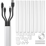 Cable Concealer, Large Size Cord Cover Fits 4 Loose Cords, Cable ...