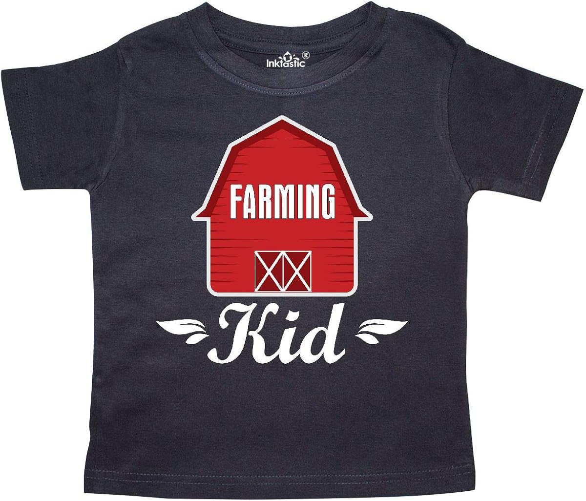 Amazon.com: inktastic Farming Kid Barn Toddler T-Shirt: Clothing