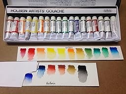 Amazon.com: Holbein Artist Gouache Set : 18 x 5ml tubes