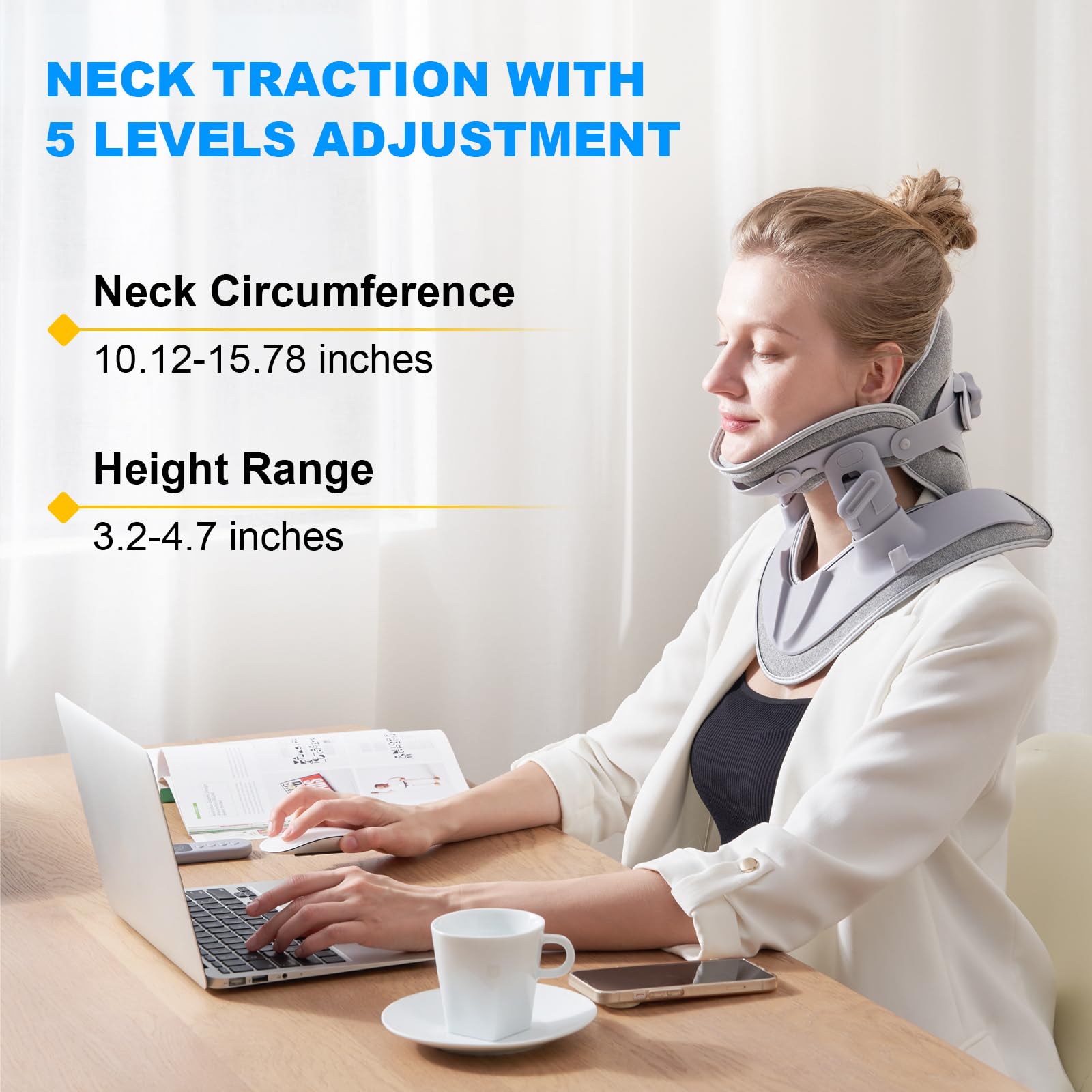 Mua Cervical Neck Traction Device, Air Pump Neck Brace, Adjustable ...