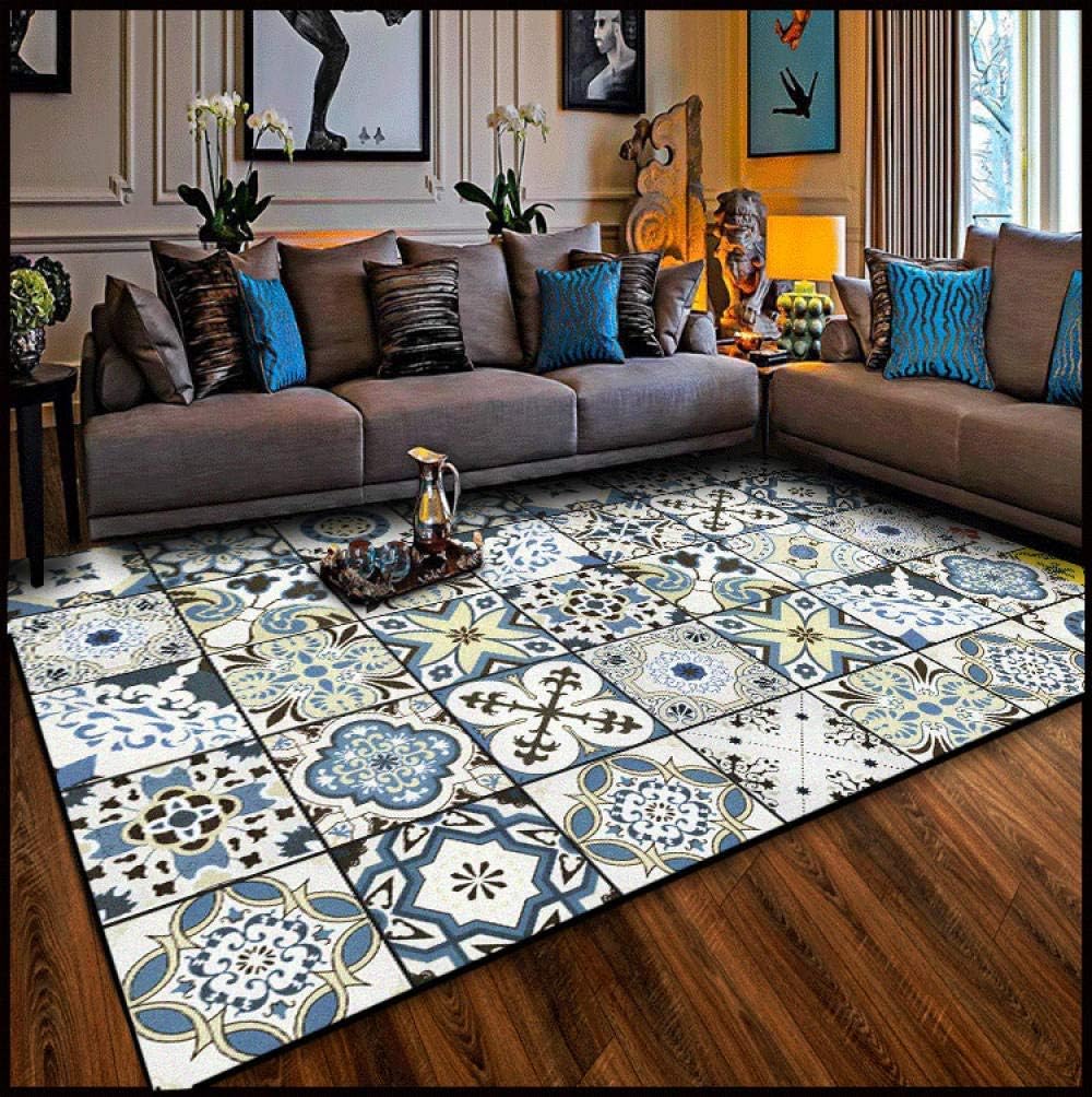 L.TSN Bluemeow Home Tapis Moderne Salon Lavable Tapis Tactile Doux ...