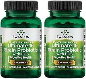 Amazon.com: Swanson Probiotic with Prebiotic FOS Dr. Stephen Langer's ...