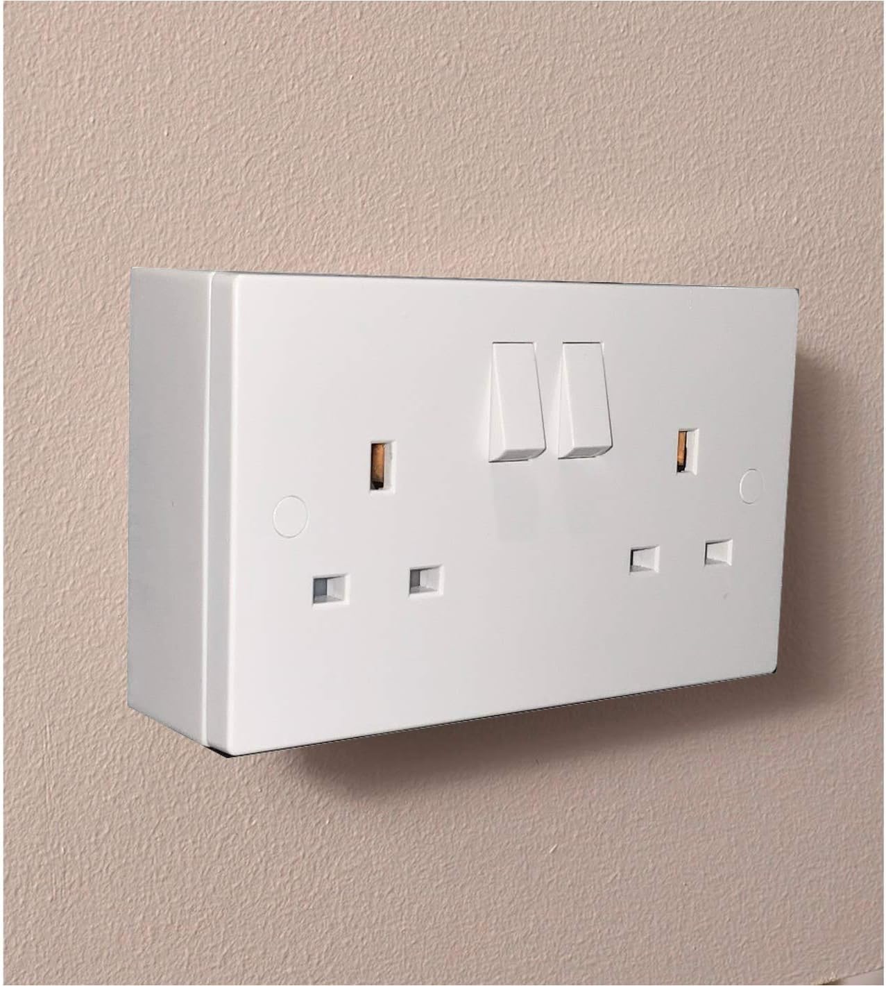 SHP Electrical® 13A Double White Switched Socket & Premium Double ...