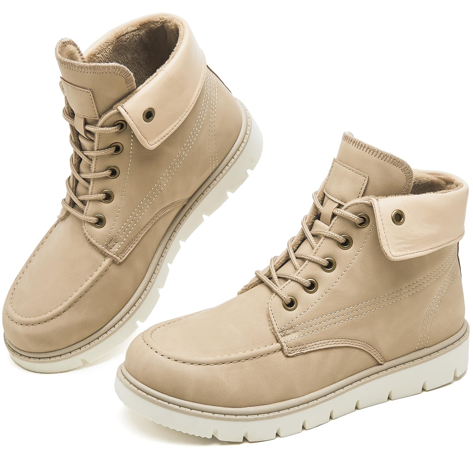 Shupua Ankle Boots for Women Black Lace Up Women's Boots Fashion Winter ...