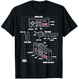 Amazon.com: Nintendo NES Controller Classically Trained Graphic T-Shirt ...