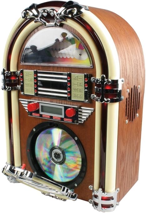 BasicXL Retro Jukebox with AM/FM Radio and CD-Player: Amazon.co.uk: TV