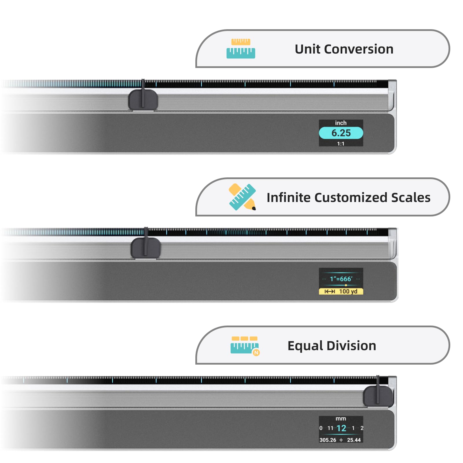 Mua NeoRuler Digital Scale Ruler, 12 inch Smart Scale Ruler with ...