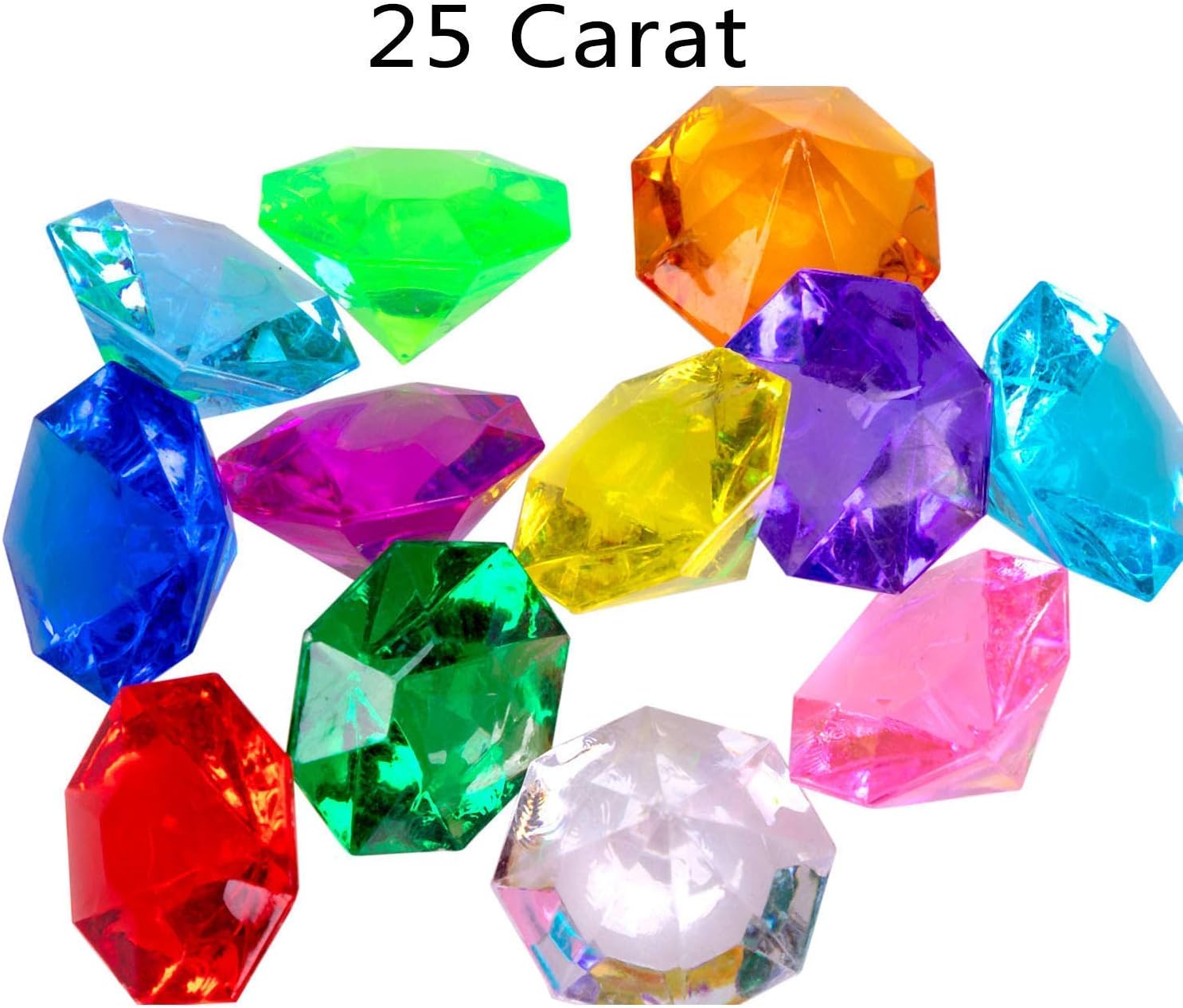Amazon.com: jollylife 36PCS Acrylic Diamond Gems Jewels Pirate Treasure ...