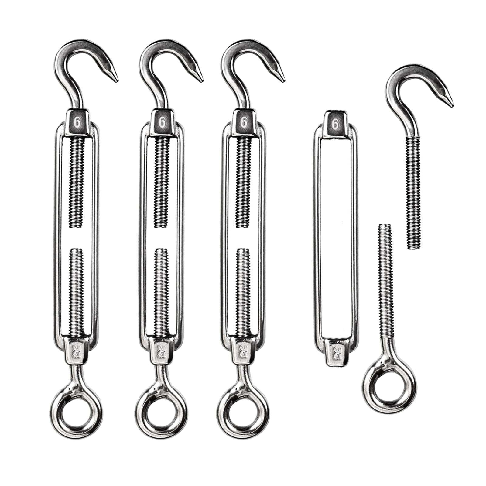 Turnbuckles Hook, Reedny 304 Stainless Steel Turnbuckle Heavy Duty M4 ...