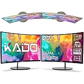 Amazon.com: Kado Dual Monitor Setup - 2-Pack 24" Curved 1920x1080 ...