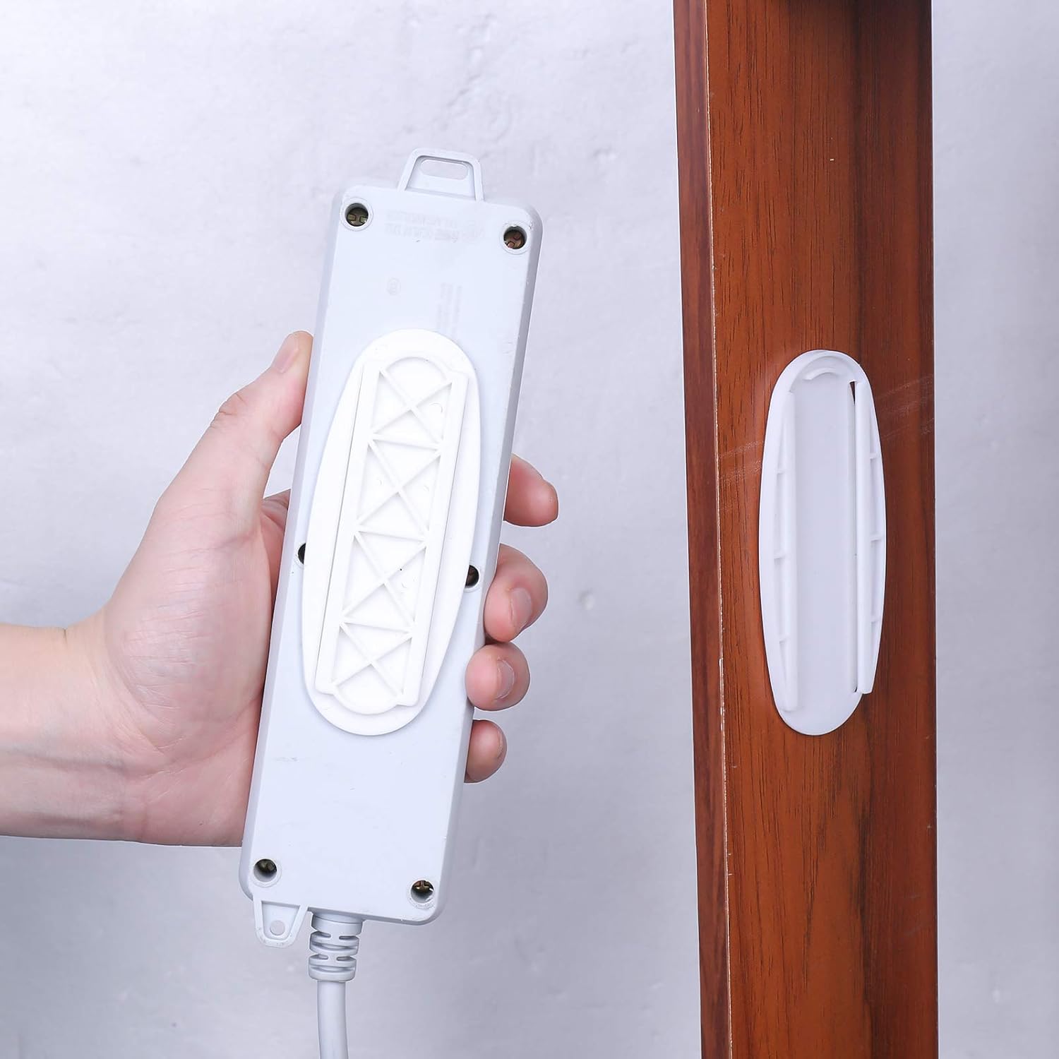Fuyamp Self-Adhesive Power Strip Fixator,6 Packs Punch-Free Wall Mount ...
