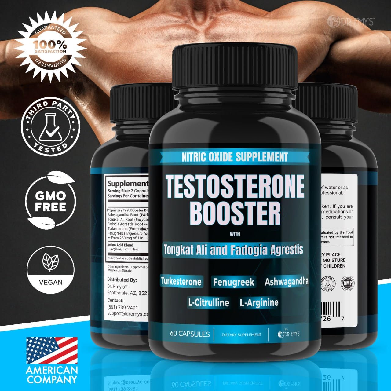 Mua Dr. Emy's (2 Pack Testosterone Booster-Tongkat Ali Fadogia Agrestis ...