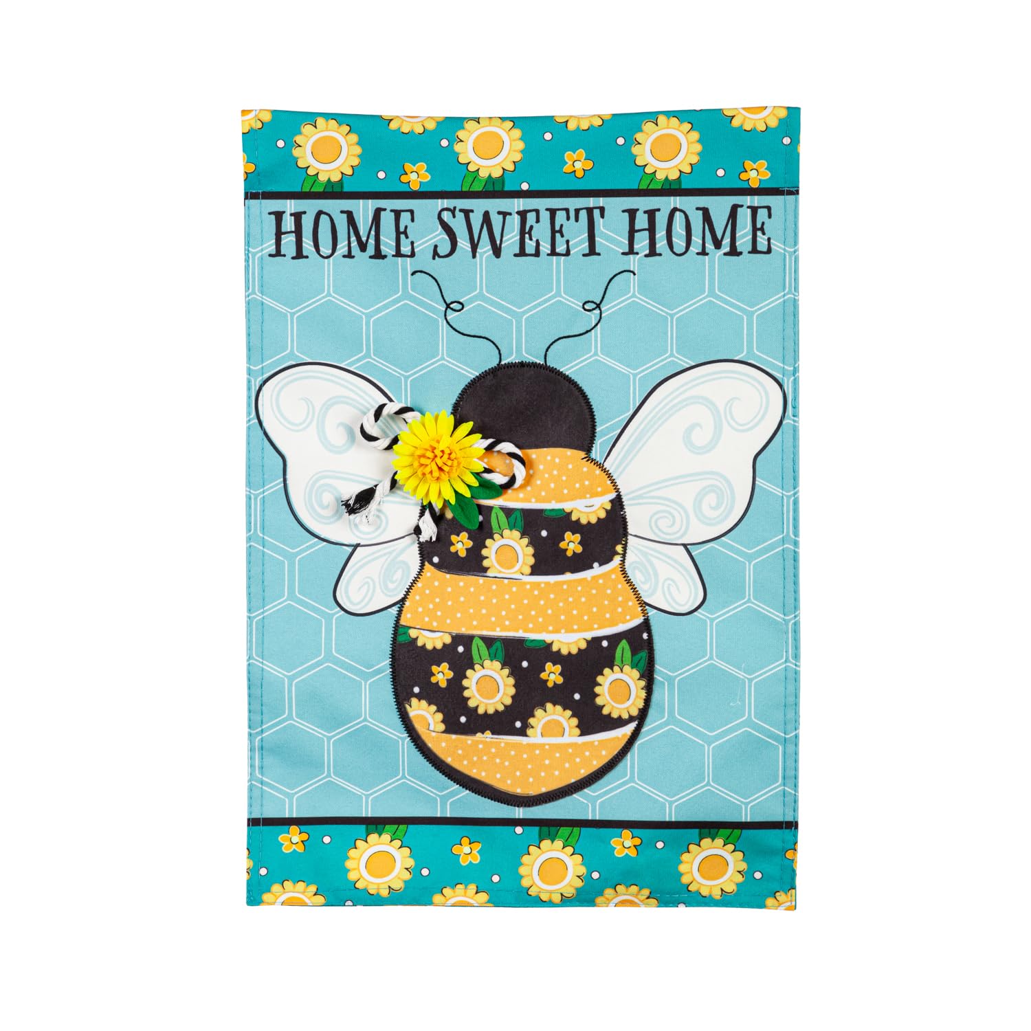 Evergreen Flag Home Sweet Home Bee Spring Garden Flags 12x18 double ...