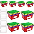 Amazon.com: Veiuwa 48 Pcs Classroom Storage Bins,Classroom Bins,Plastic ...