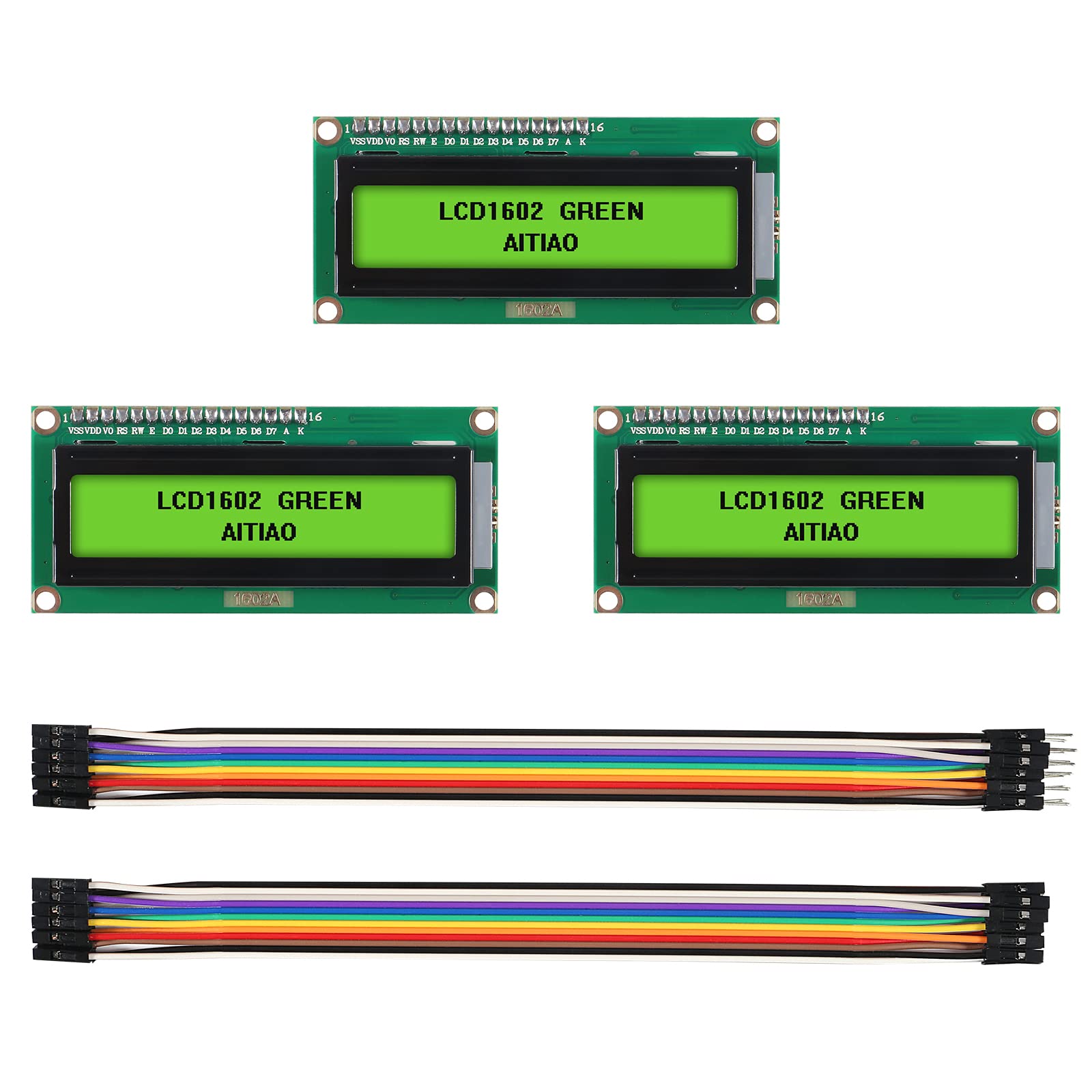 Mua AITIAO 3 Pack 1602 LCD Display Module IC I2C TWI 16x2 Characters Serial Interface Adapter ...