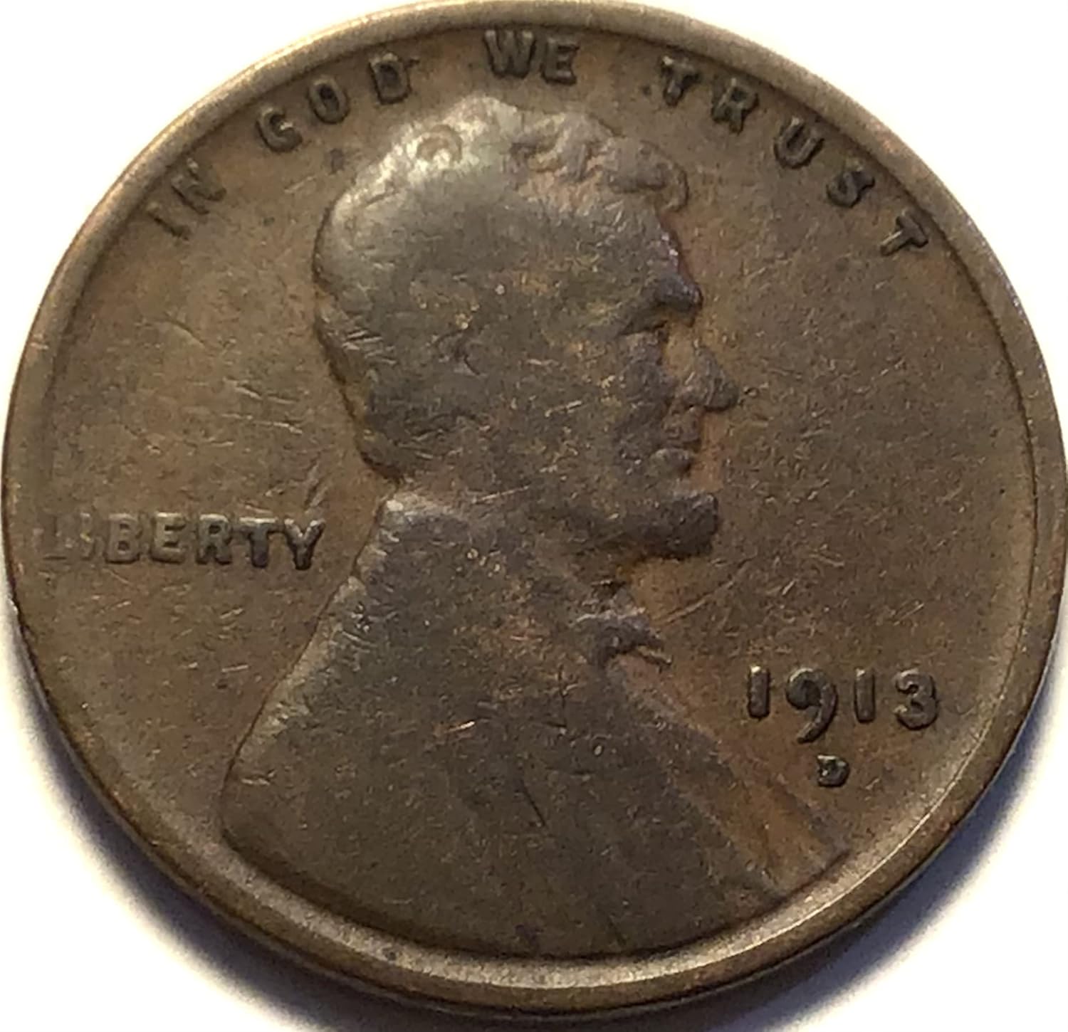 1913 Lincoln wheat D Penny Very Good at Amazon's Collectible Coins Store