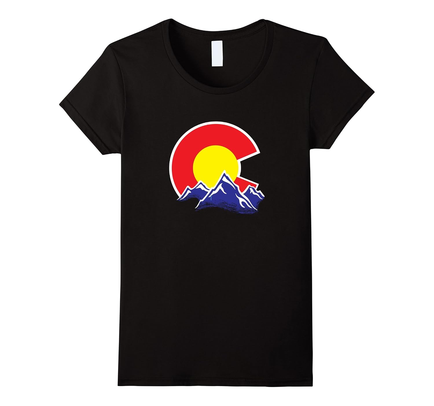 Colorado Flag Mountain Design T-Shirt-4LVS