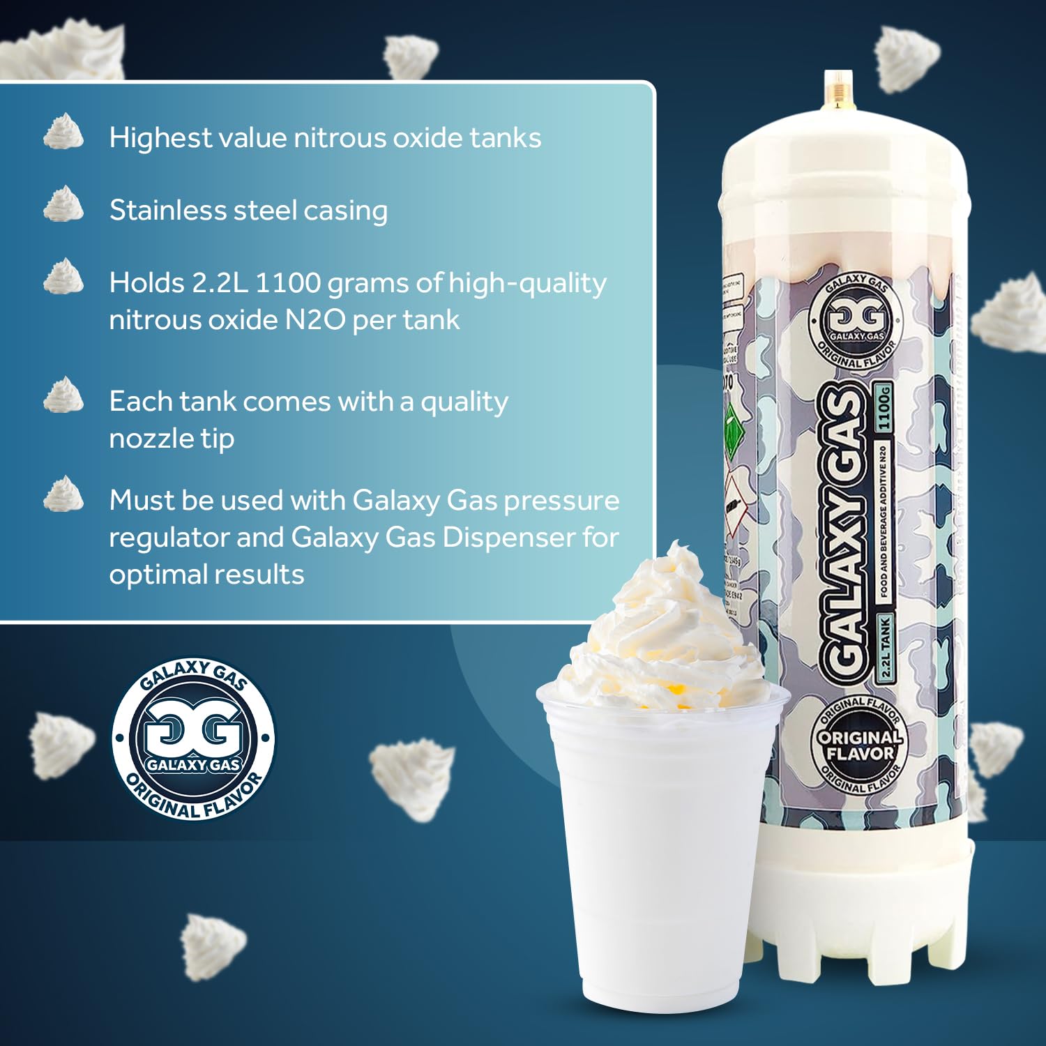 Mua Galaxy Gas Original Flavor Whipped Cream Dispenser Cartridge Tank ...