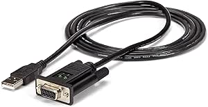 Amazon.com: StarTech.com USB to Serial RS232 Adapter - DB9 Serial DCE Adapter Cable with FTDI ...