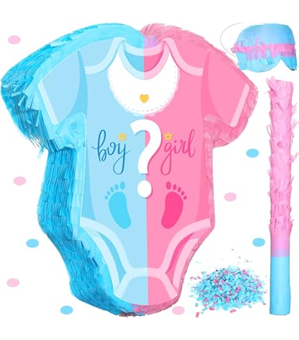 Baby Shower Pinata Gender Reveal Pinata - Baby Gender Pull String ...