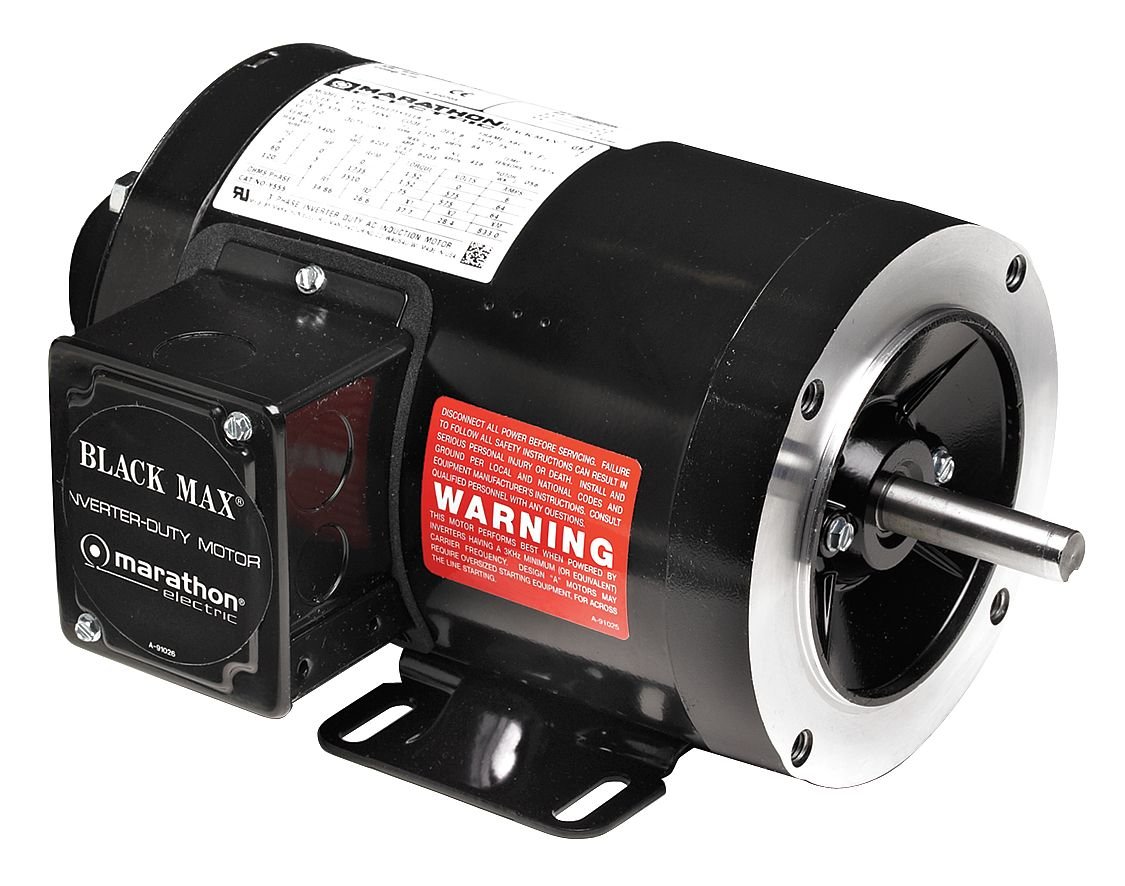 Marathon, 10 HP Variable Speed Motor, 3 Phase, 1200 RPM, 230/460 V ...