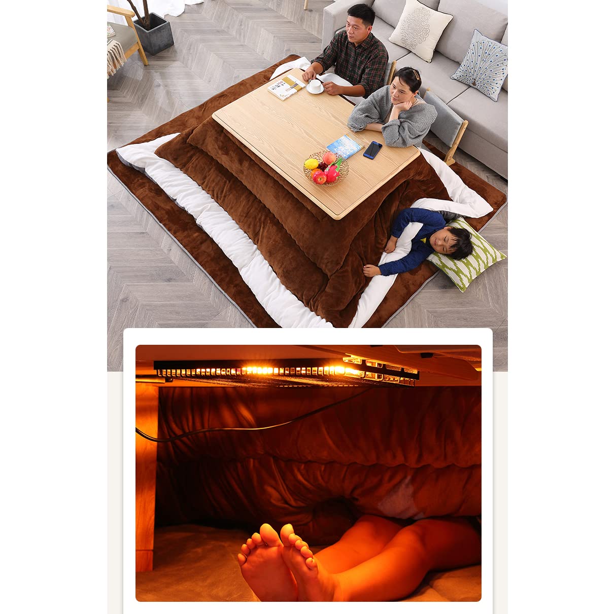 Mua FMXYMC Foot Warmer Coffee Table,Japanese Kotatsu Table with Heater ...