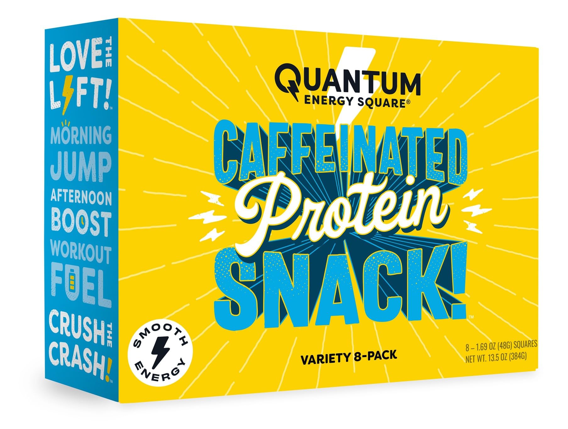 Quantum Energy Square: Energy Bar with Caffeine & 10g Protein ...