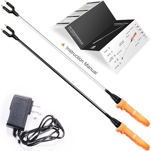 Cattle Prod, Waterproof Cattle Prod Stick with LED Light, Livestock ...