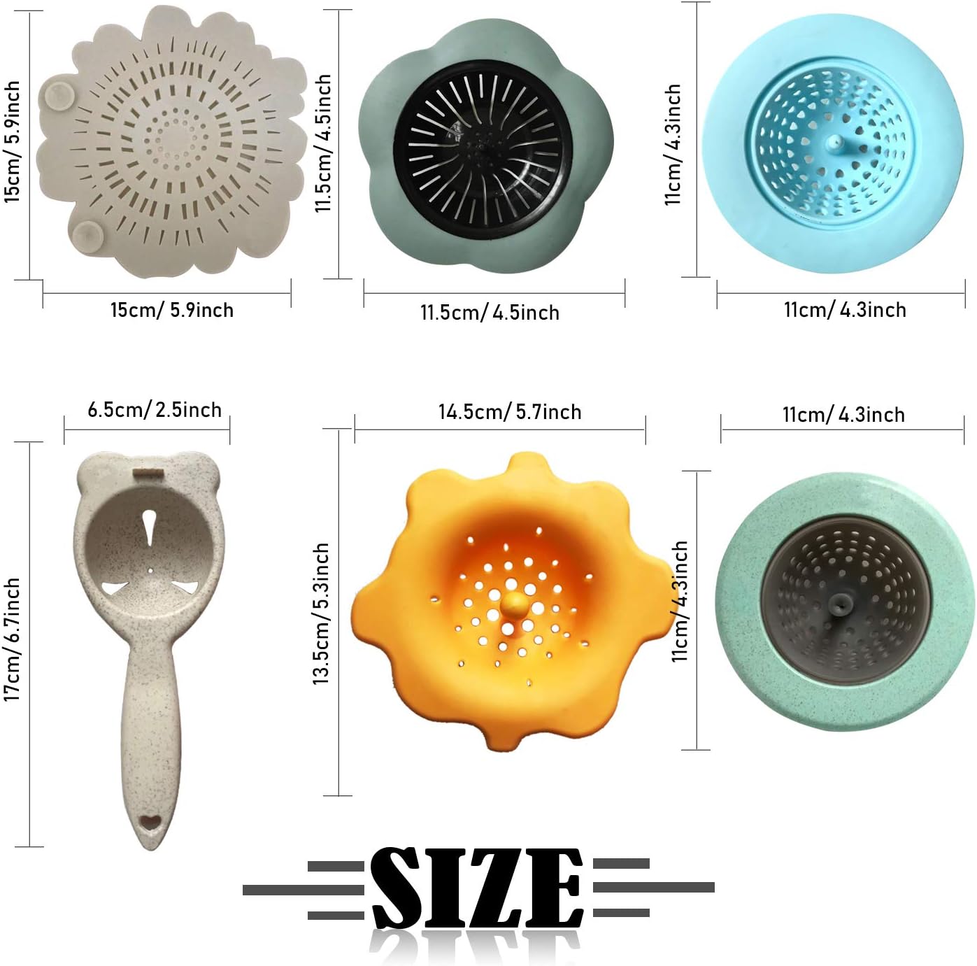 Allazone 30 PCS Acrylic Pouring Strainers Set, 6 PCS Plastic Silicone ...