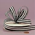 Amazon.com: Black Jenna Striped Grosgrain Ribbon, 5/8" X 25Yd