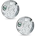 4 inch Round Ceiling Pan Metal Pancake Box for Outlets, Round Shallow ...