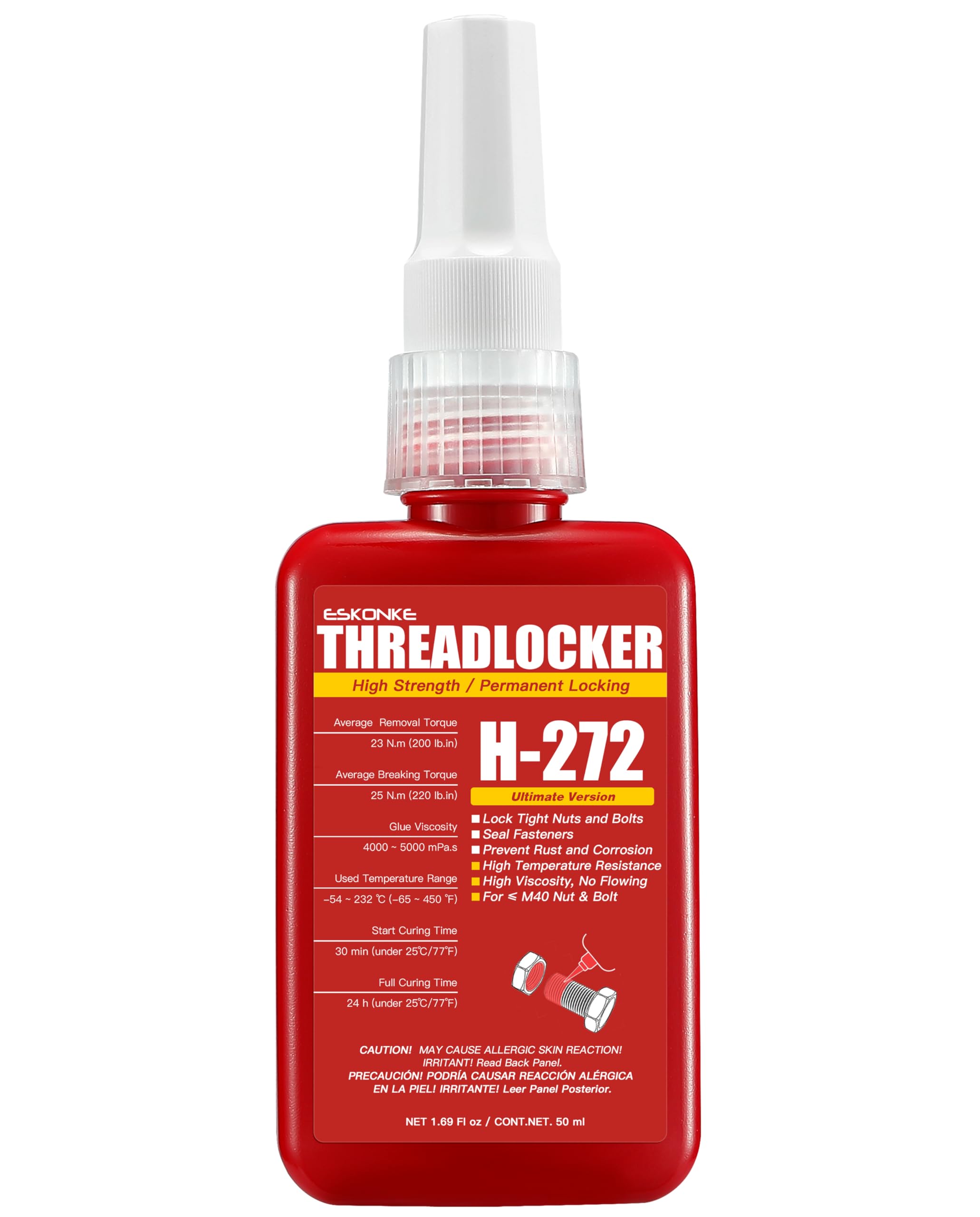 Mua Red Thread Locker 272 High Strength Permanent Locking 1.69 Fl oz/50 ...