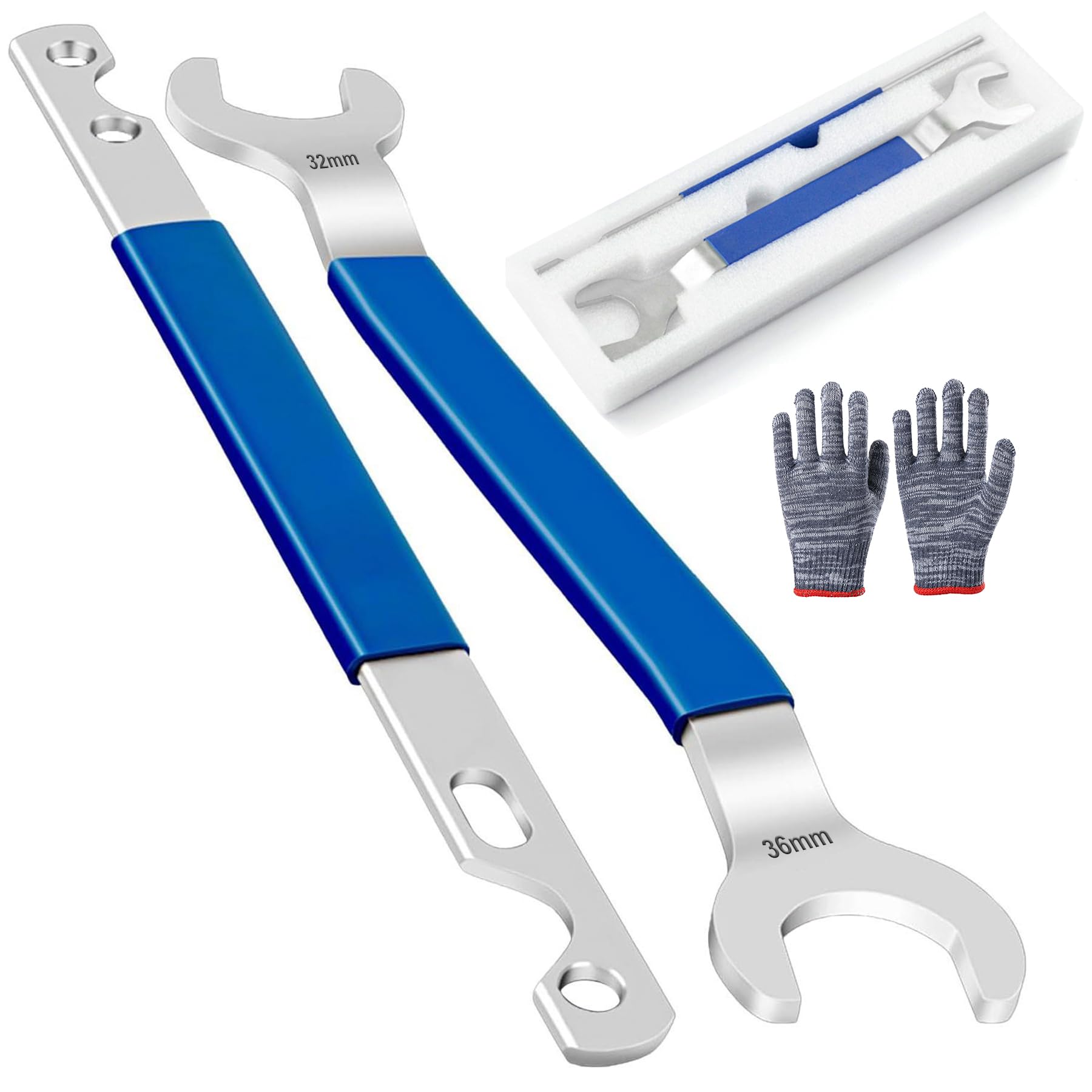 Aottykro Fan Clutch Wrench Set,32& 36mm Water Pump Pulley Holder ...