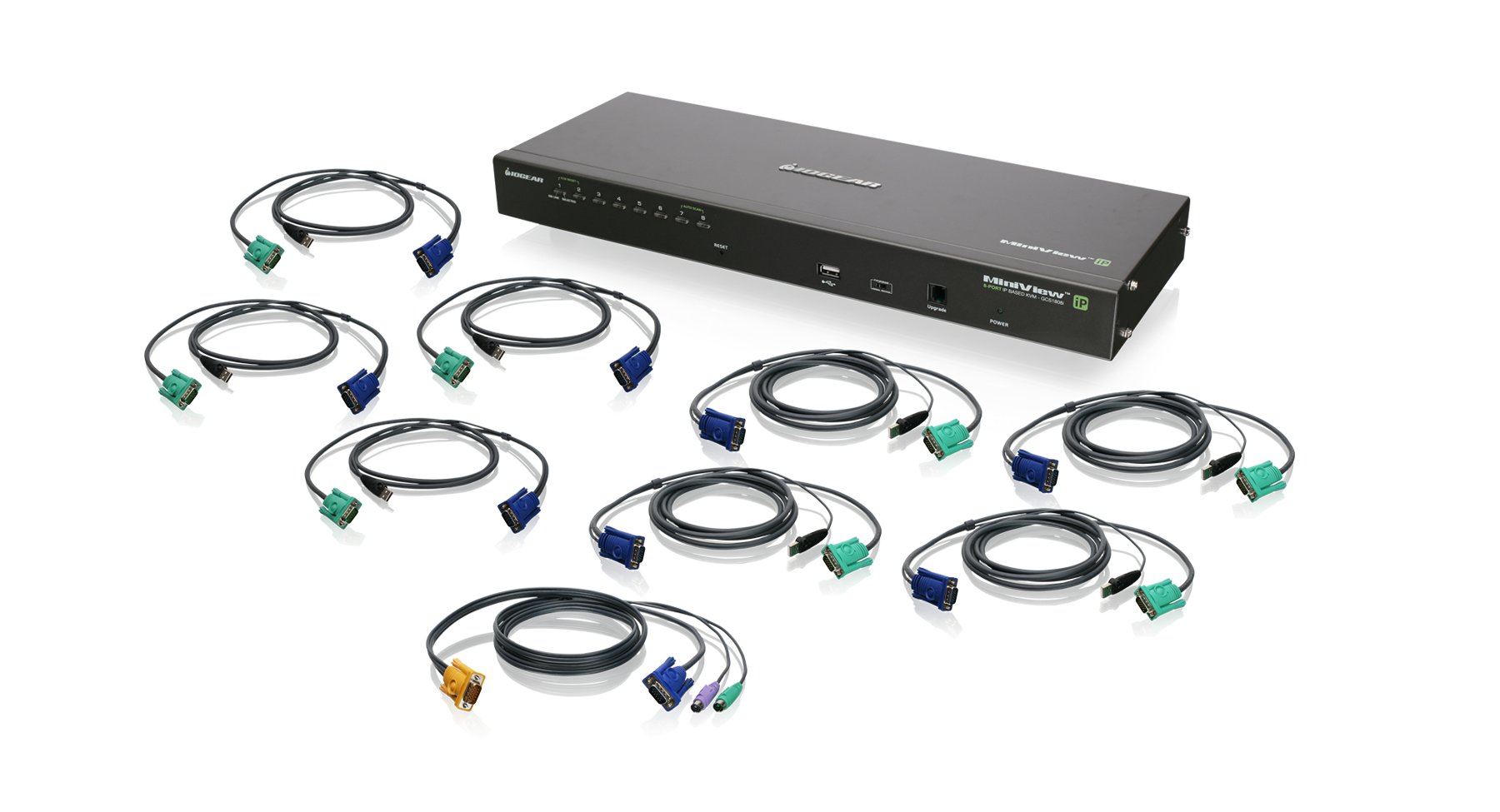 Buy IOGEAR 8-Port IP Based KVM Kit with USB KVM w/Full Set of Cables ...
