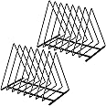 Amazon.com: TOPCJ Set of 2 Upgraded Triangle File Folder Rack,7 ...
