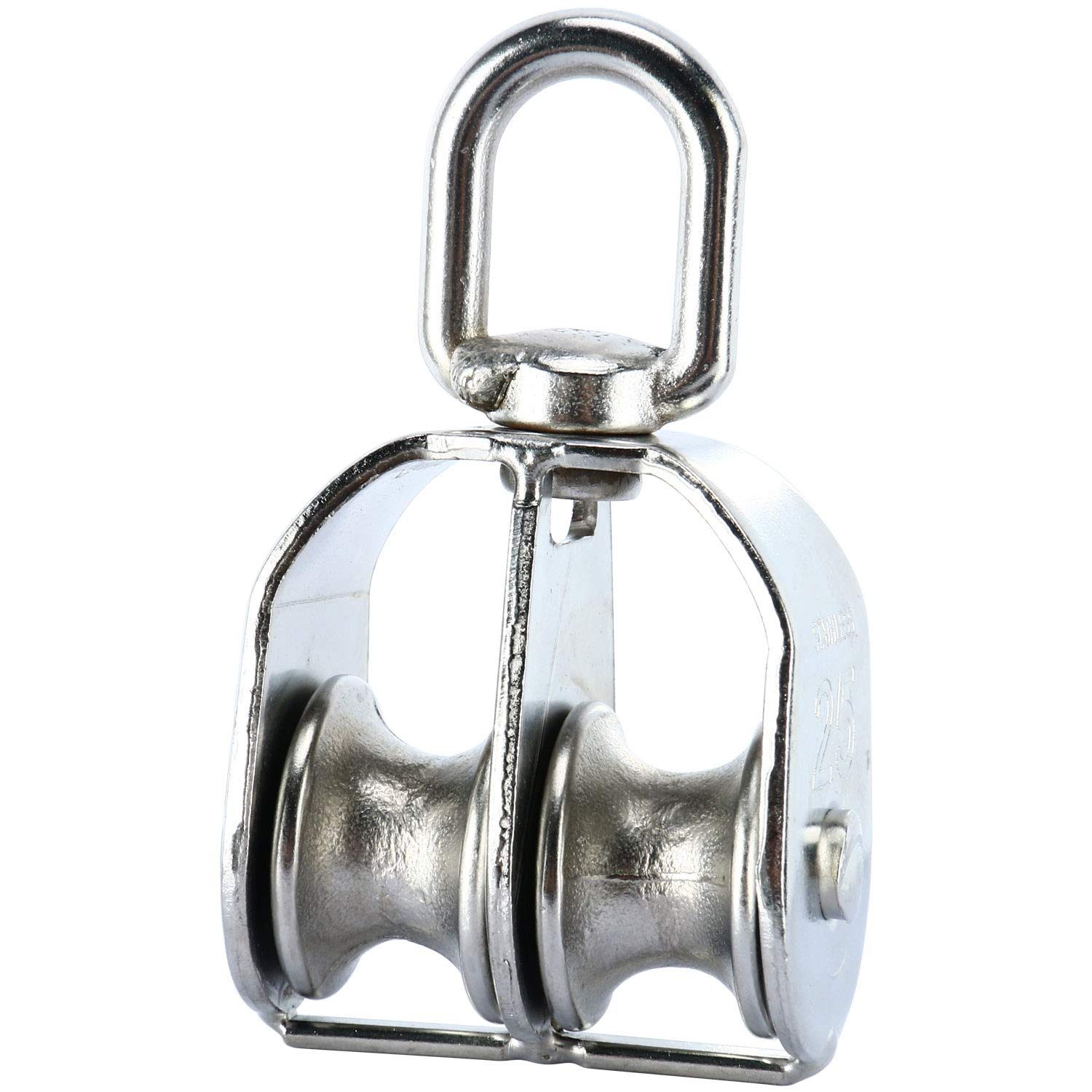 DasMarine 2 Pack Double Pulley Block in 304 Stainless Steel Crane ...