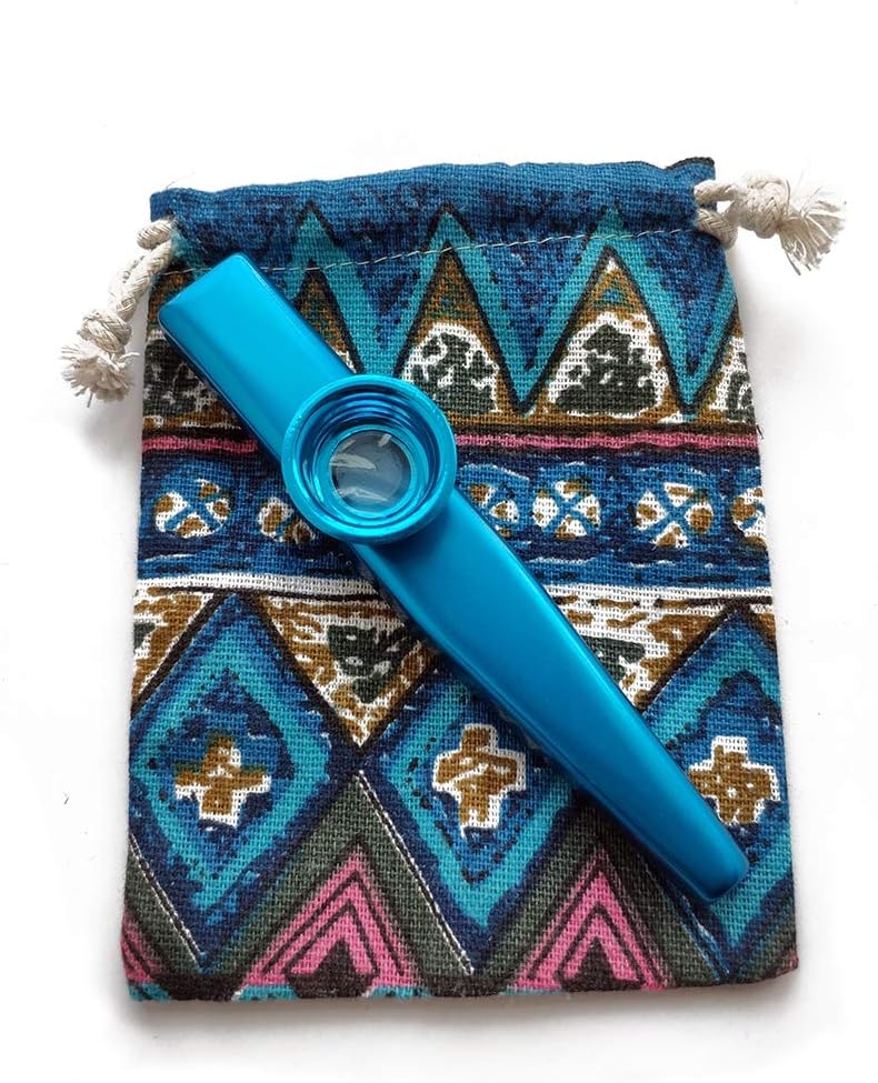 Aluminum Kazoo with A Beautiful Gift Box & 5 Membranes, Mini Musical ...