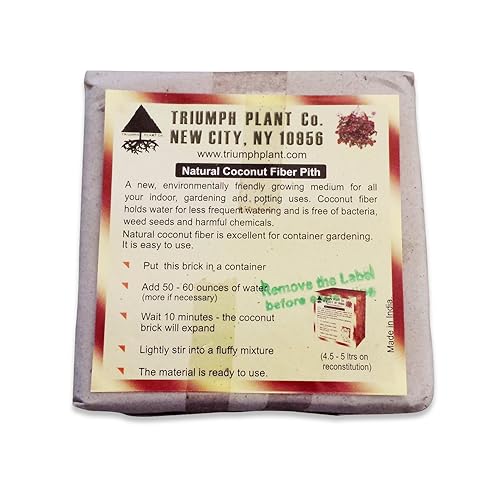 Triumph Plant Coco Coir Bricks - A Natural Additive to Potting Soil for ...