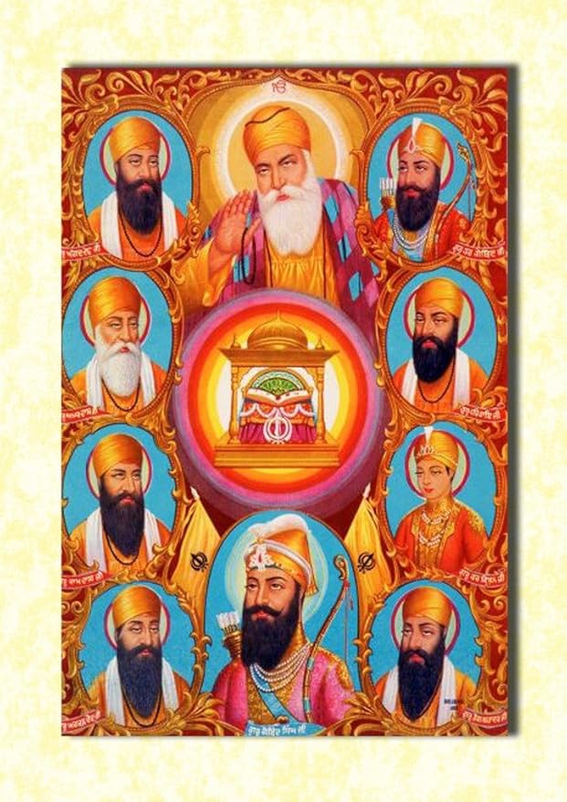 Tamatina Wall Poster - 10 Holy Sikh Guru - Sikhism - HD Quality ...