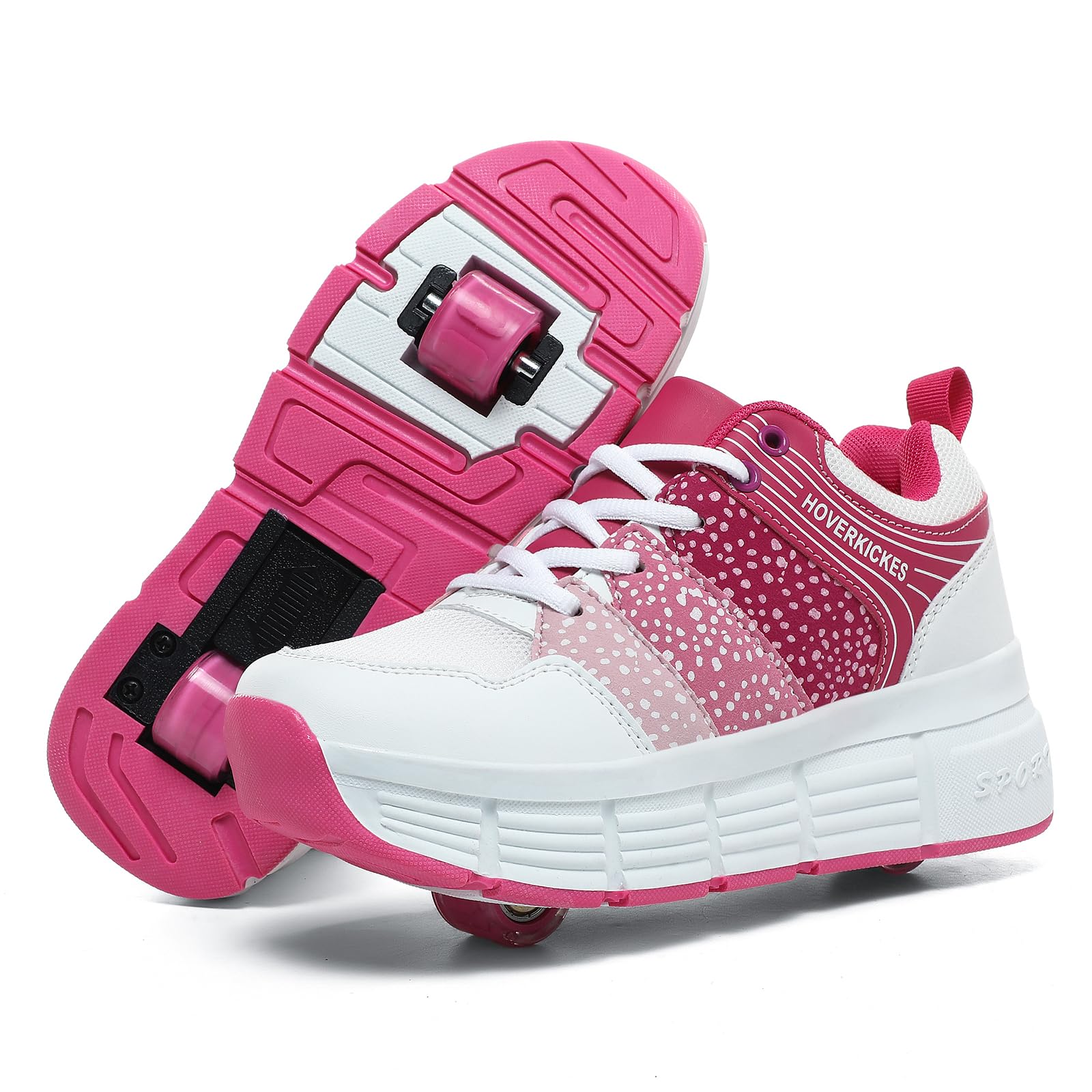 HOVERKICKES Kids Roller Skate Shoes with Wheels Roller Sneakers for ...
