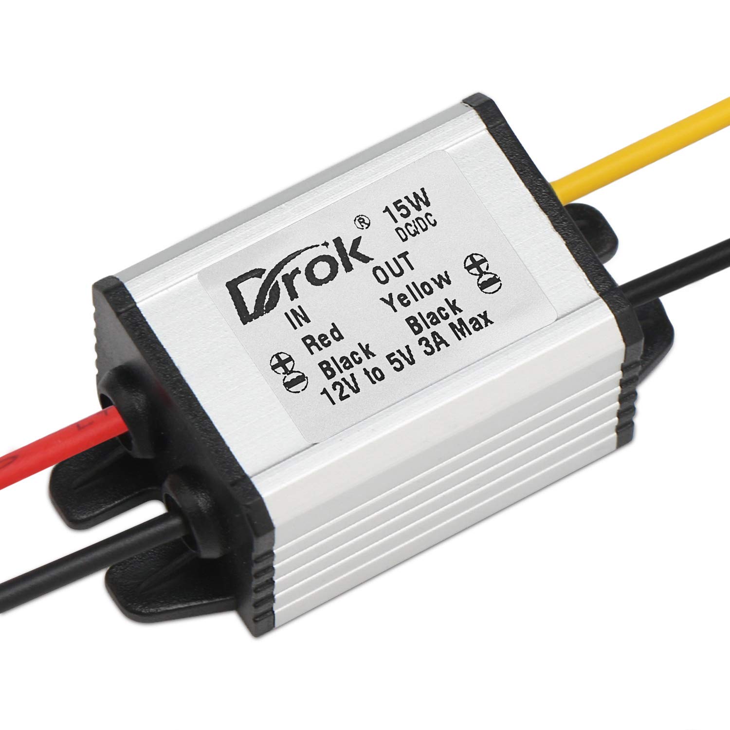 Mua DROK 12v to 5v Volt Converter, DC 8-35V to 5V 3A 15W Voltage ...