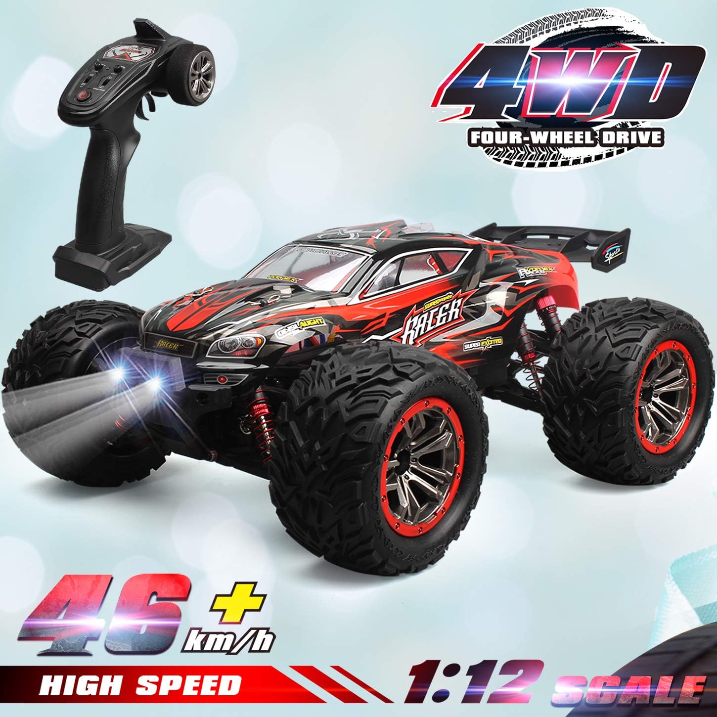GoStock Remote Control Car, 4WD RC Car 46km/h High Speed RC Off-Road ...