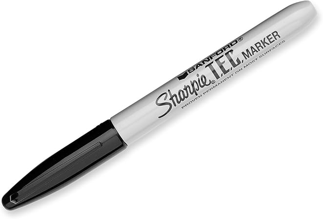 Sharpie T.E.C. Marker Permanent, Permanent Marker Fine, 1-Carded, Black ...