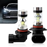 Amazon.com: Slykew 2 Pack 9005/9006 LED Car Fog Light Bulb, 12V 100W Low Beam Lights, 6500K ...