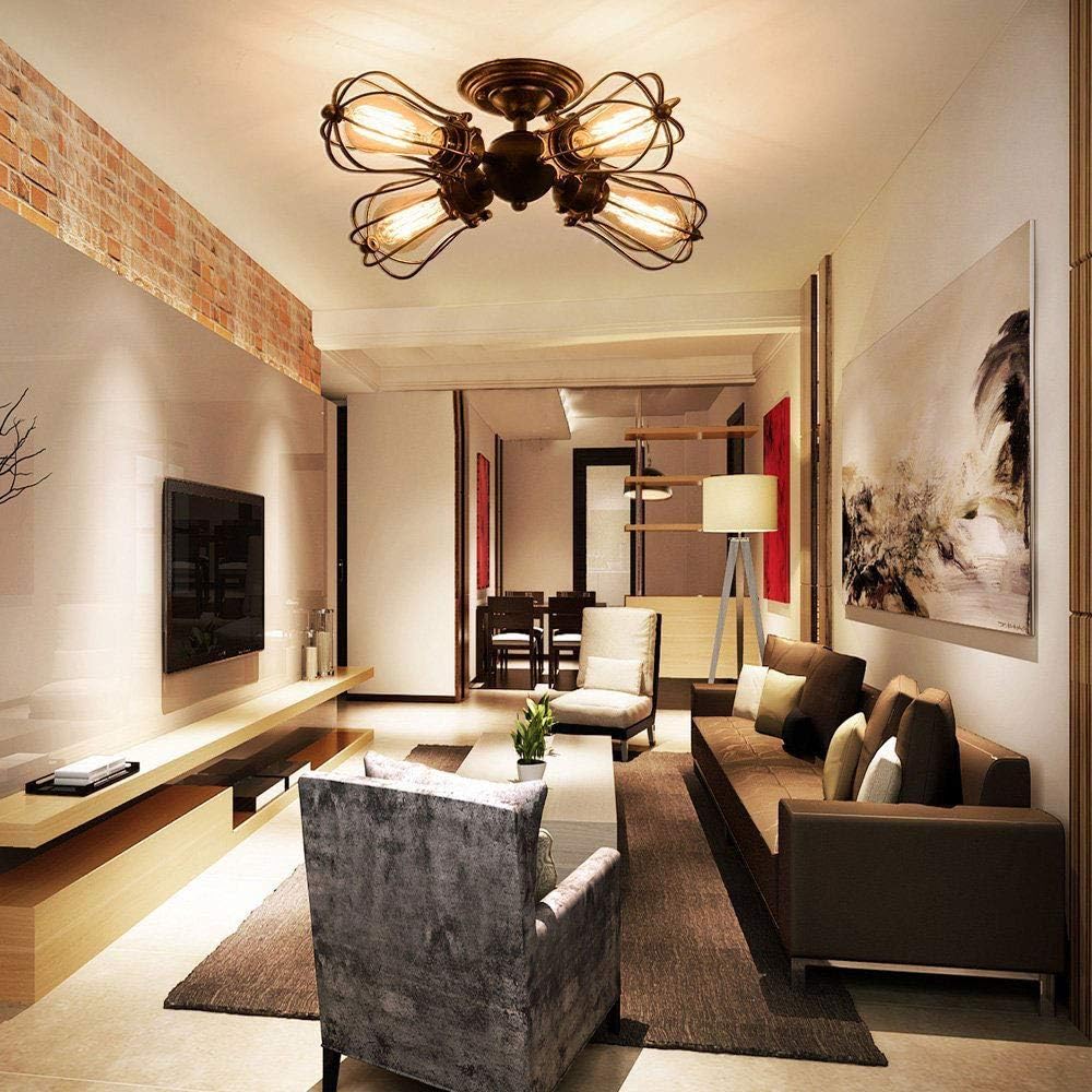 Huahan Haituo Metal Cage Wall Light, Dimmable Metal Industrial Wall ...