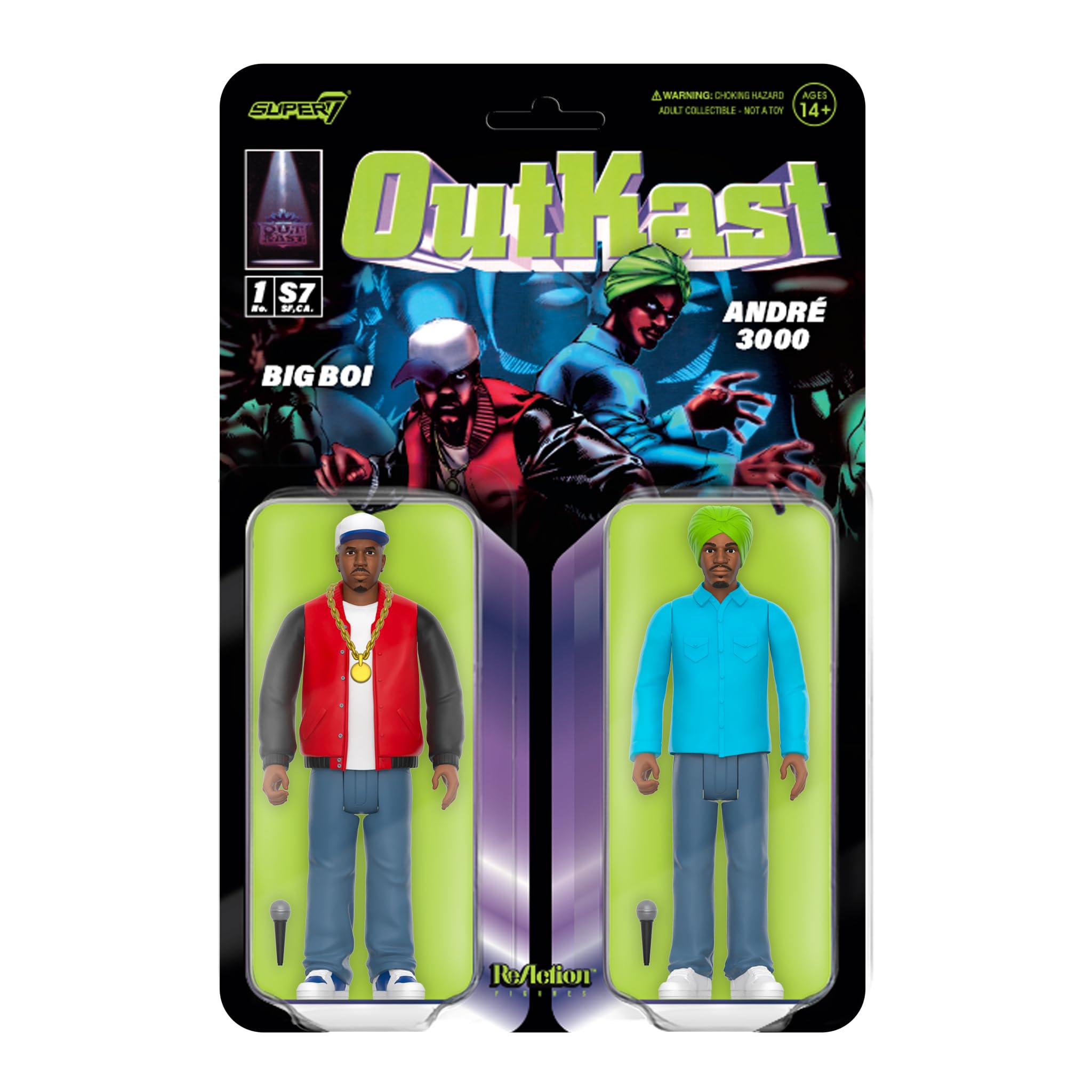 Super7 Outkast Big Boi and André 3000 (ATLiens) - 3.75" Outkast Action ...
